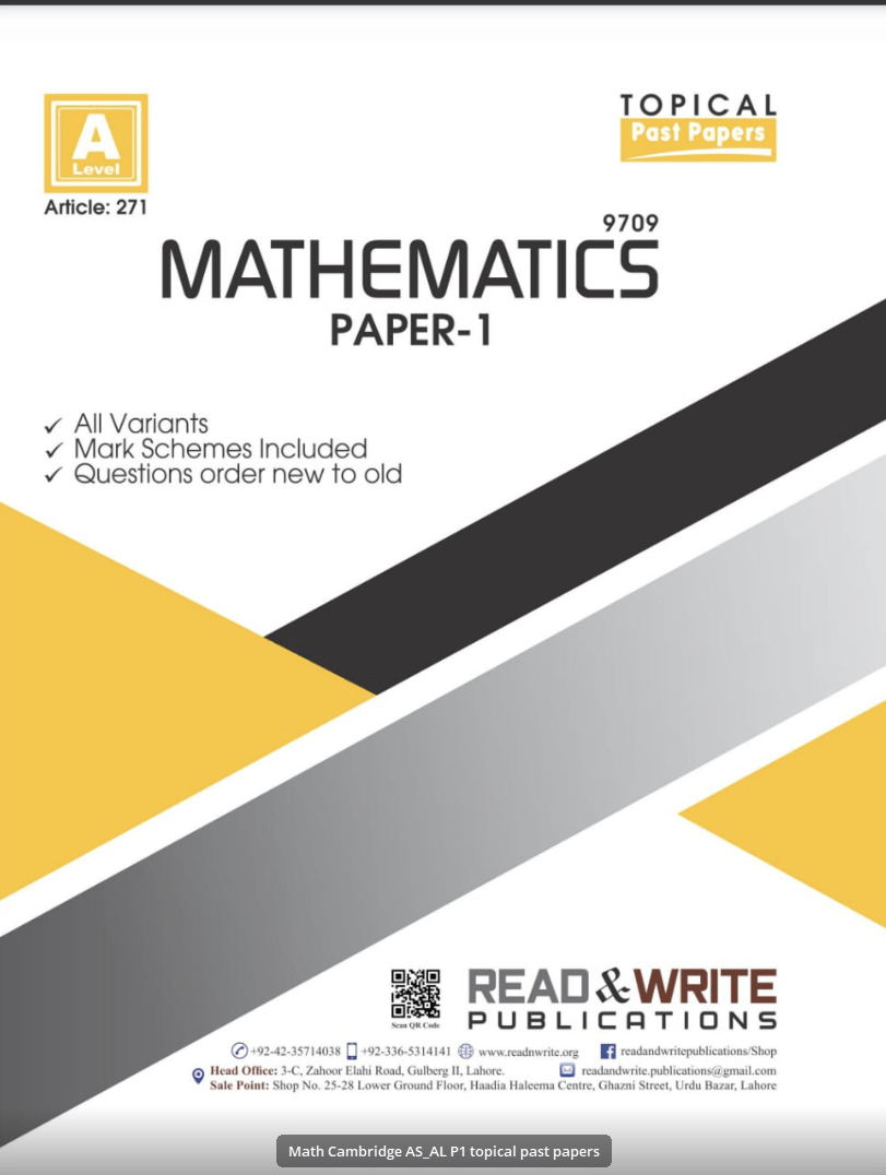 Mastering A-Level Mathematics P-1: Topical Past Paper Guide And Free ...